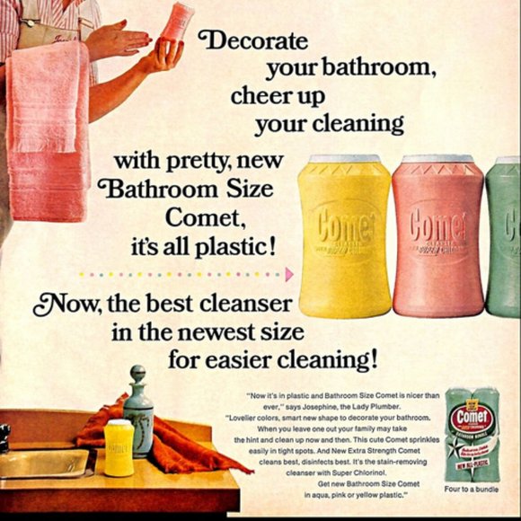 Other | 1966 Comet Cleanser Vintage Print Ad Bathroom Detergent ...